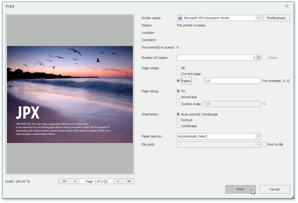 Print Documents DevExpress End User Documentation