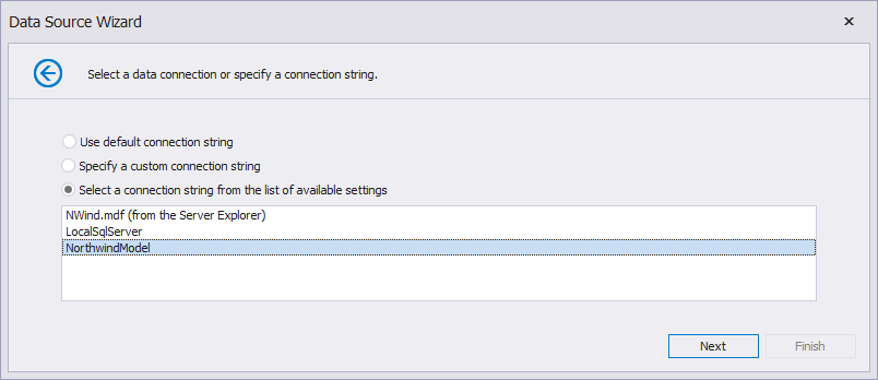 Bind A Report To An Entity Framework Data Source Devexpress End User Documentation 